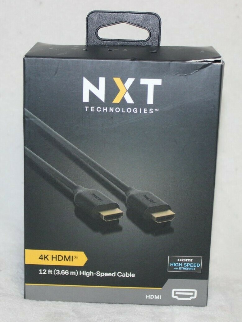 NXT Technologies NX29740 12' HDMI 4K Audio/Video Cable Black | eBay