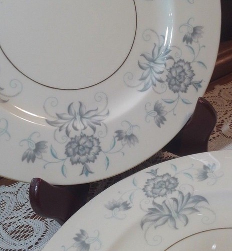 Vintage Turquoise n Gray Castleton China “Caprice” Luncheon Plate. | eBay