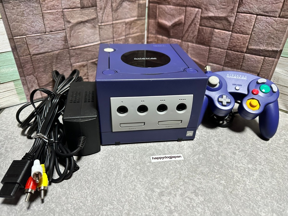 Nintendo Gamecube Indigo Console Dol001 W Cables Official Nintendo