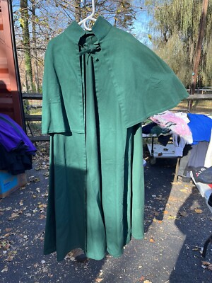 Renaissance Faire Costume Medieval Green Cardinal Cloak | eBay