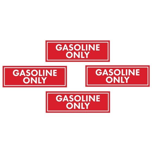 Gasoline Only Vinyl Decal | Sticker Label Fuel Gas Door Label ...