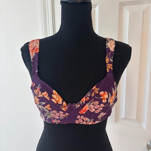 Maaji Vintage Flower Bailey Unmolded Underwire Bikini Top Purple - Size S - NWOT | eBay