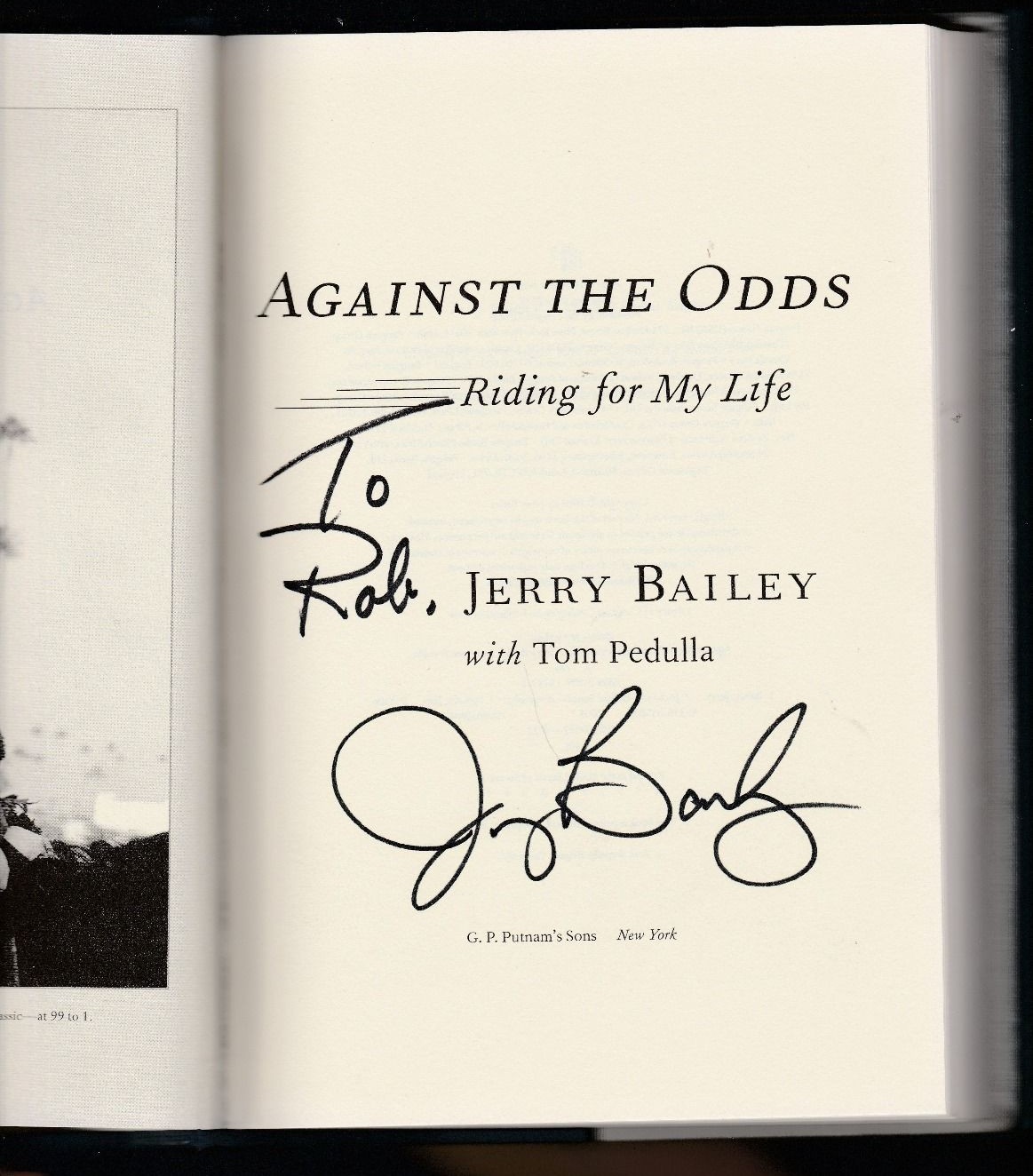 Against the Odds : Riding for My Life by Jerry Bailey (2005,HC ...