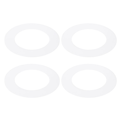 3" ID 4.7" OD Plastic Trim Ring, 4 Pcs Translucent Matte White Goof ...