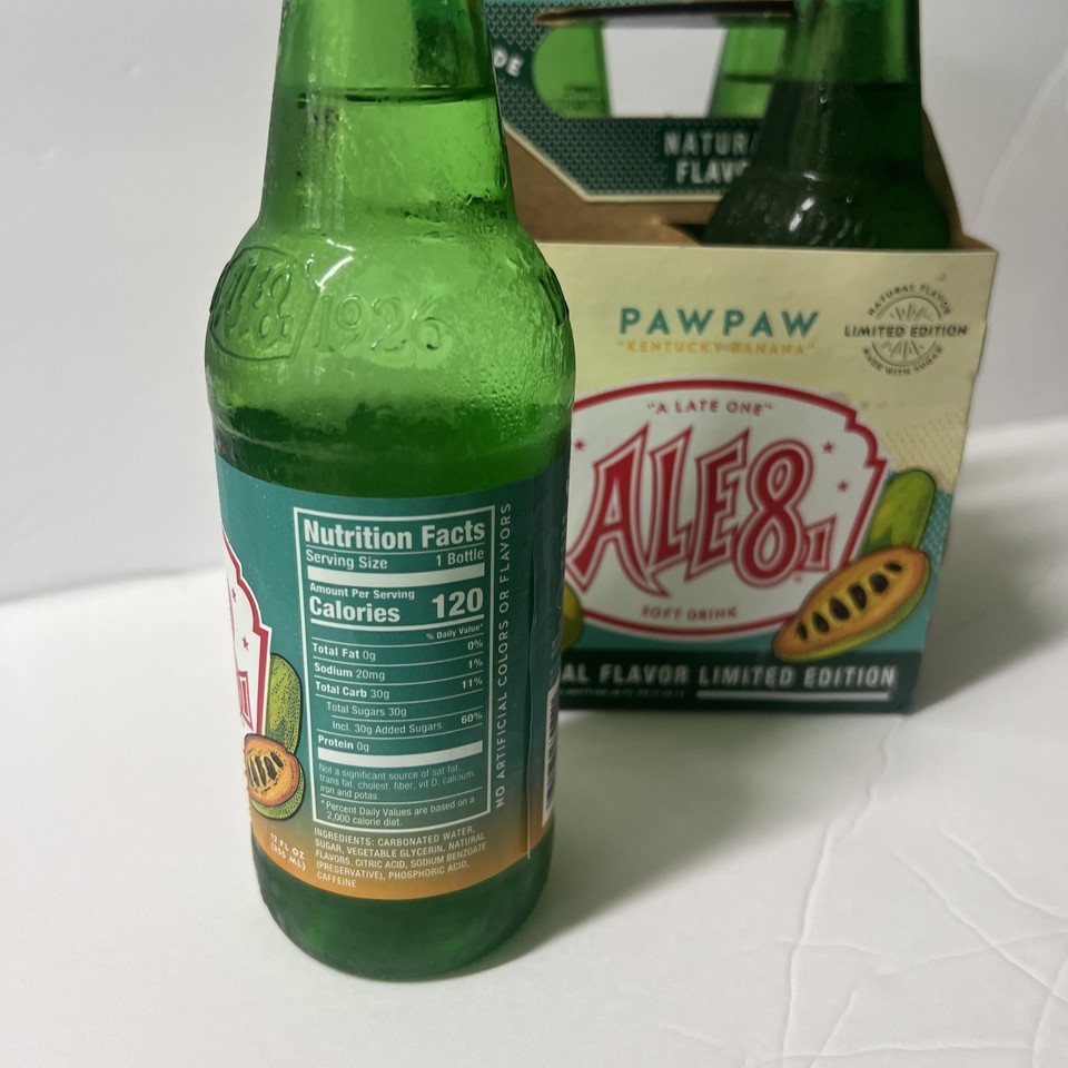 Ale-8 one Limited Edition Pawpaw Soda 4 Pack Unopened, paw paw - rare ...