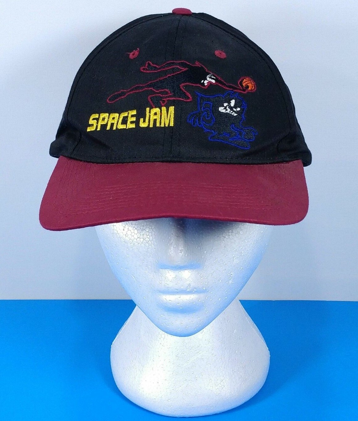 VTG Rare Official Space Jam Taz Outline hat/cap Broke… - Gem