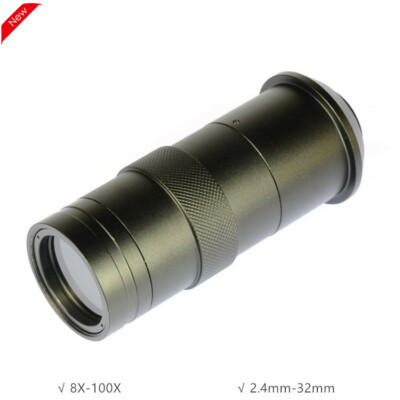 8X-100X C-Mount Microscope Lens C Mount Zoom Lens 25MM For Microscope ...