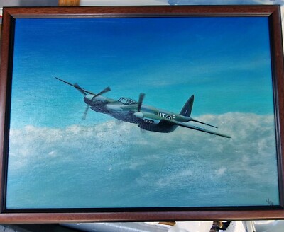 Aviation Artwork Oil on Panel - De Havilland Mosquito MK III T DH.98 G ...
