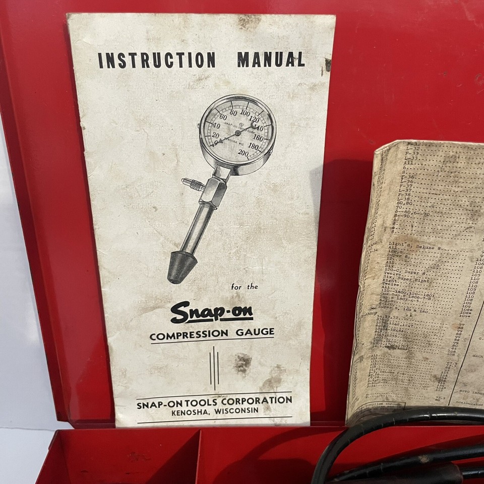 SNAP ON Tools Tune Up Set Vacuum Gauge + Compression Tester + Timing ...