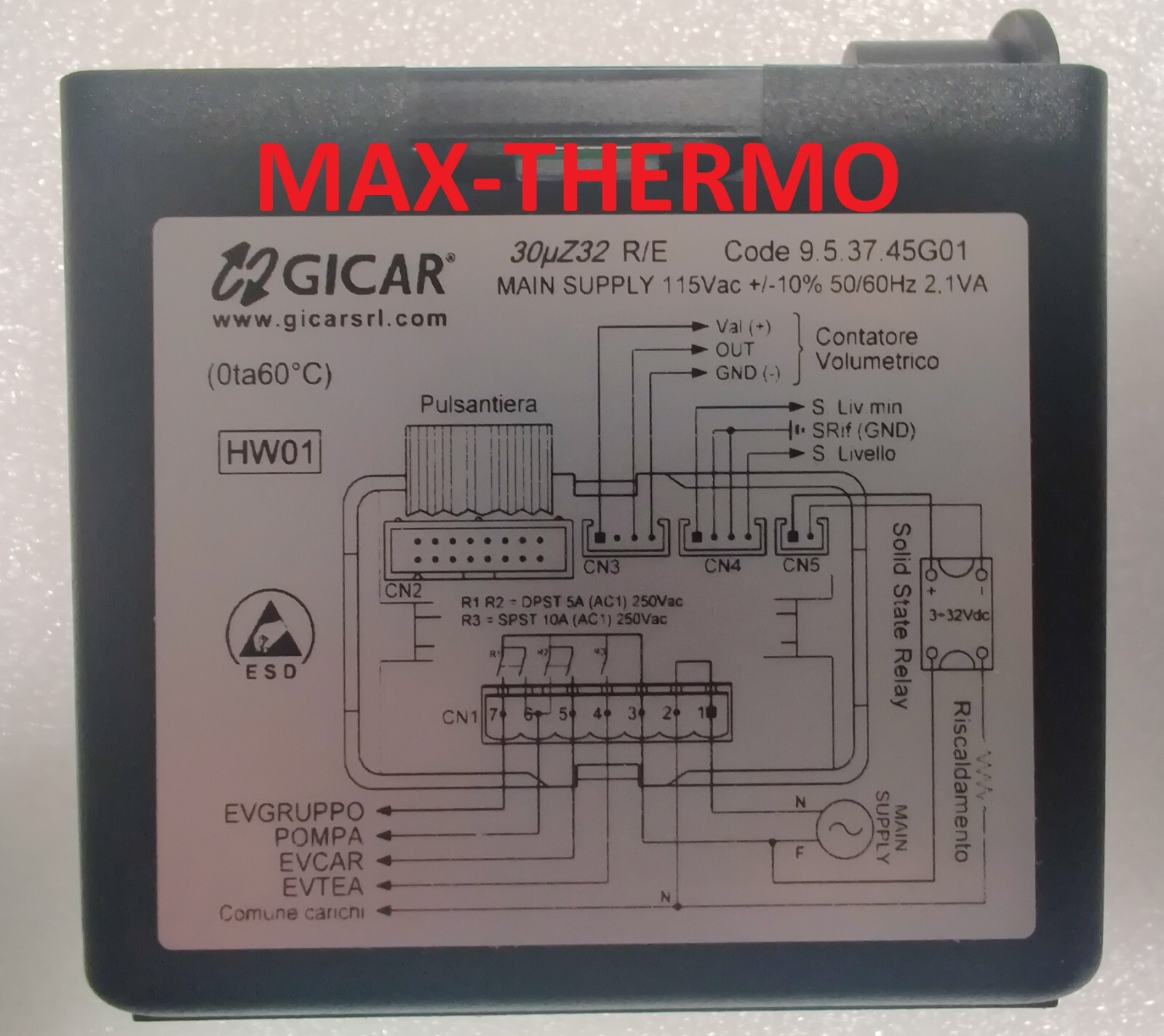 GICAR control box for coffee machine 115V type 30 Z32 1GRCZ 9.5.37 ...