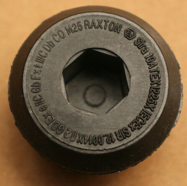 Eaton (Raxton) CQM1300EU M25 Dome Head Plug G.F.N EExe Box of 100 - New ...