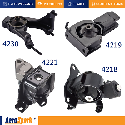 Engine Motor Mount Set 4PCS For 2003-2008 Toyota Corolla 1.8L w/ Manual ...