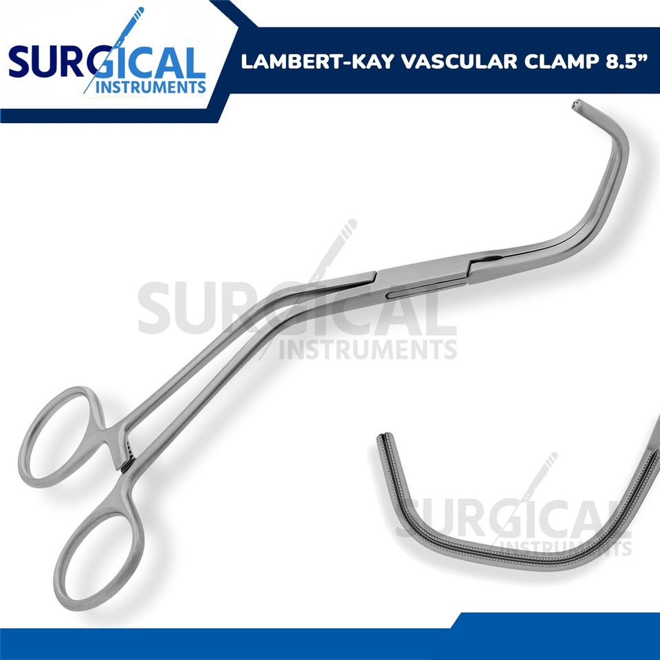 Lambert-Kay Vascular Clamp For Aortic Anastomosis 8.5" Stainless German ...