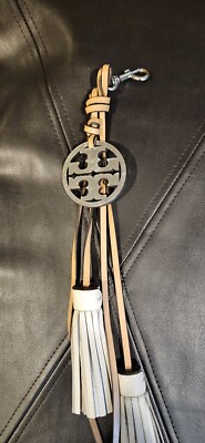 Tory Burch tan Tassel KeyFob Keychain Bag Charm | eBay