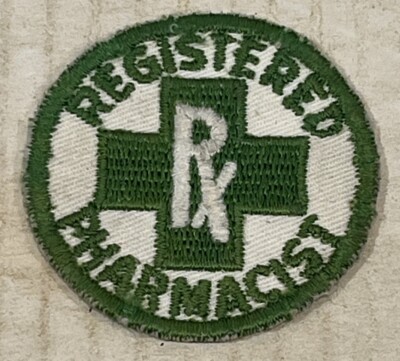 Vintage RX Registered Pharmacist Patch Green | eBay