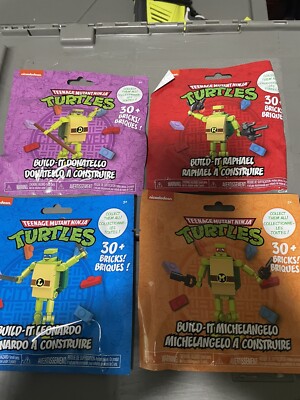 Teenage mutant Ninja Turtles Building Bricks, 4 individual characters ...