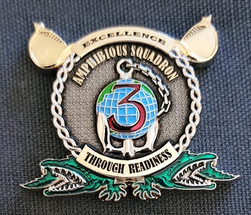 Awesome 2" Navy USN CPO Chiefs Mess Challenge Coin COMPHIBRON-3 | eBay