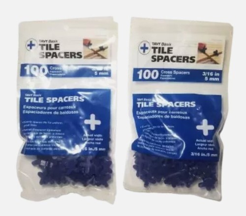 Tavy Basix Cross Tile Spacers 3/16in 5mm 200pc 2 Pack Brand New (2x 100pcs) | eBay