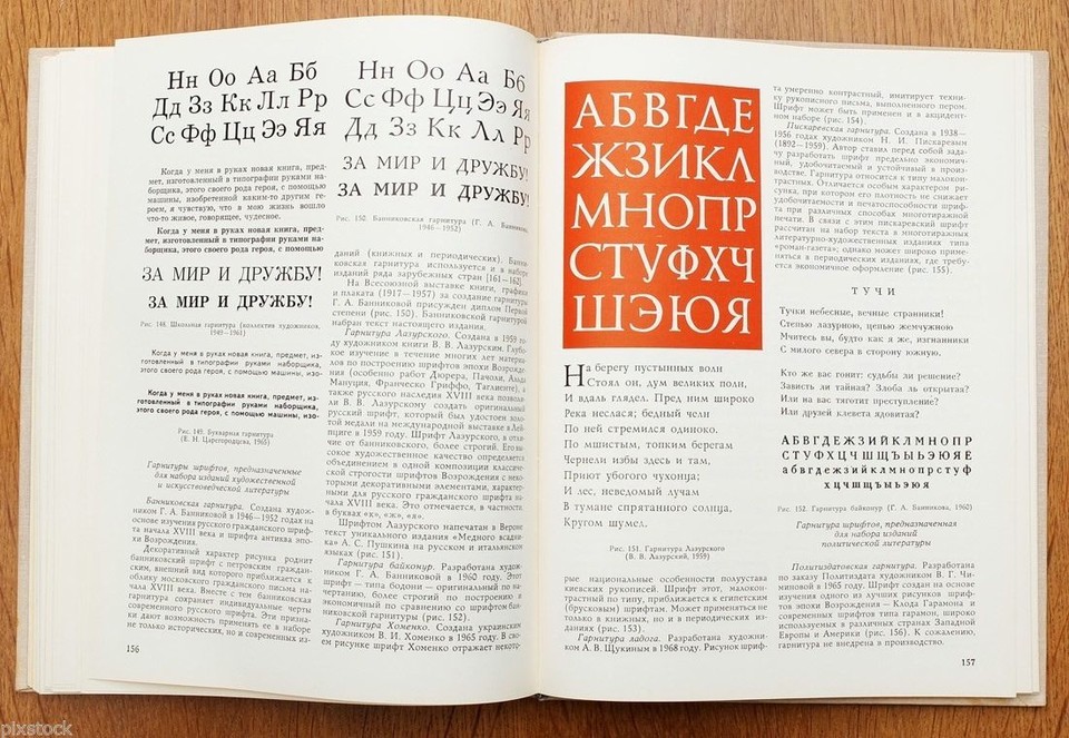 1974 Soviet Russia SOVIET TYPOGRAPHIC FONTS Russian Vintage Book Album ...