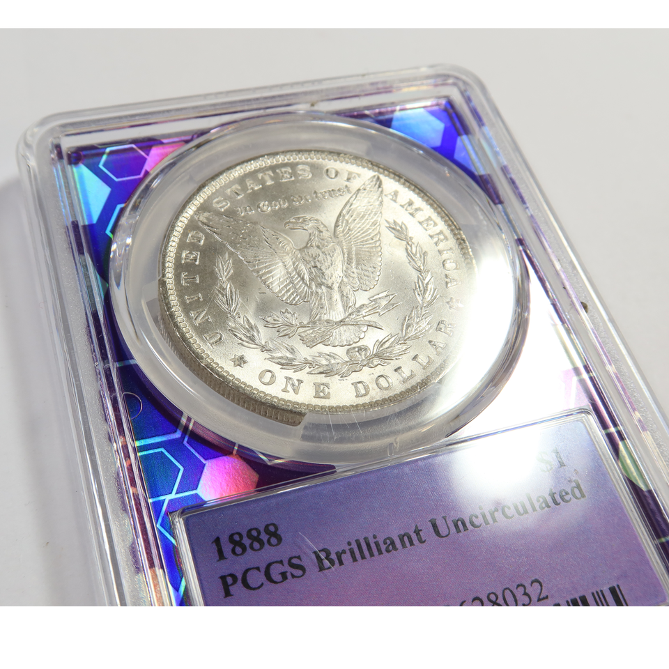 1888 P PCGS Uncirculated BU Trader Bea - Silver Morgan Dollar $1 US ...