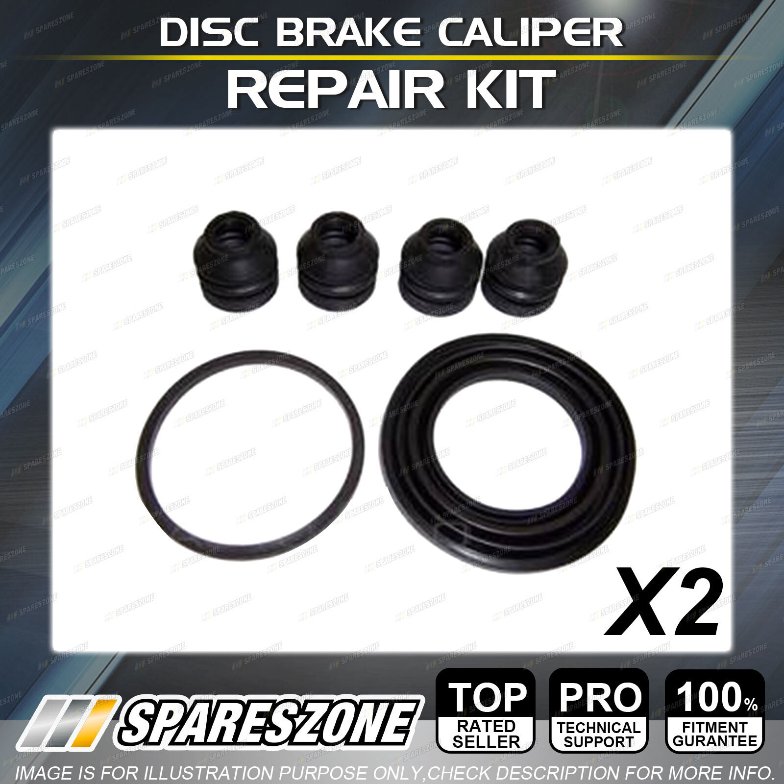 2Pcs Front Disc Brake Caliper Repair Kit for Mazda B Series B2000 B2200 ...
