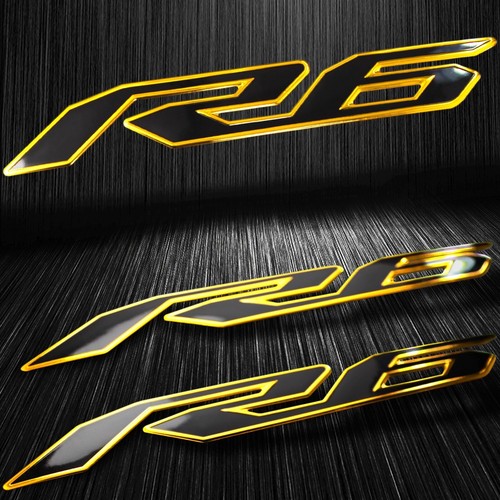 5.75" 3D Vinyl Emblem Fender Fairing Logo Sticker YZF-R6/R6S Black ...