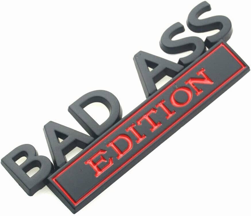 1pc Badass Edition Emblem 3D Metal Badge Decal Sticker for Universal ...