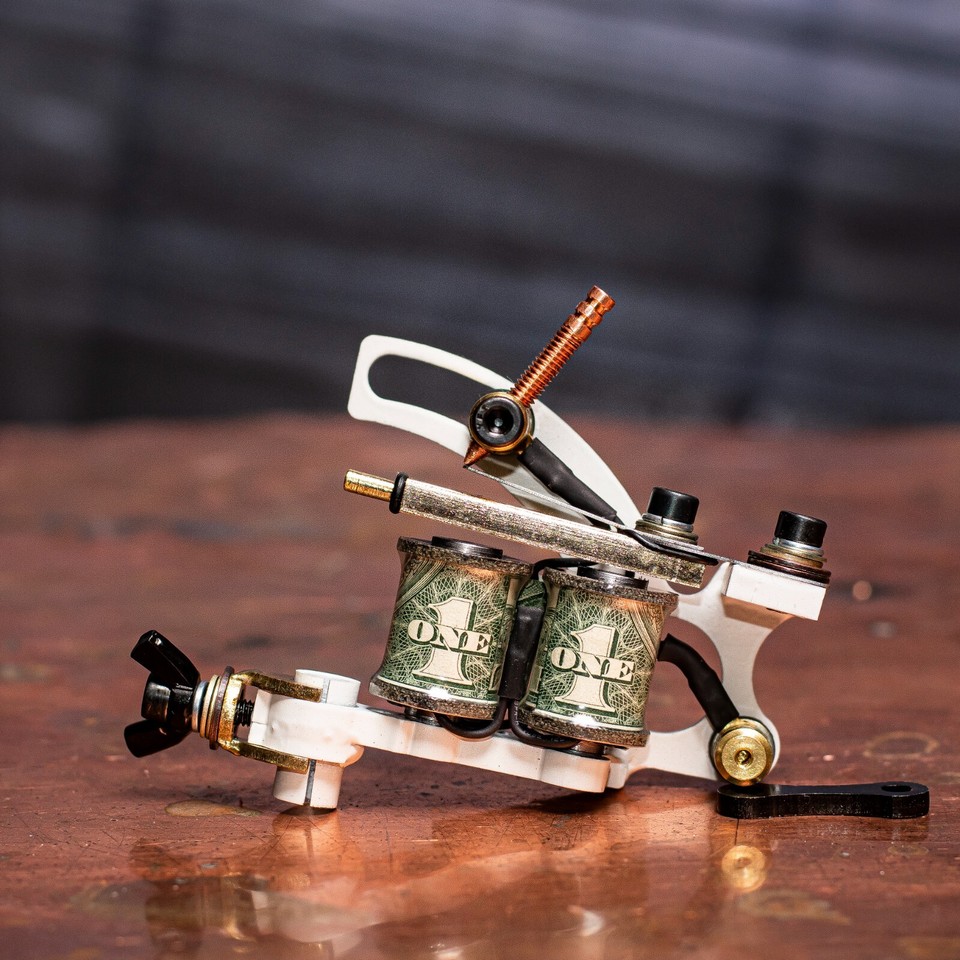 Handmade tattoo machine medium liner 5-14rs, Running 140-145 Hz @ 4.5 V ...