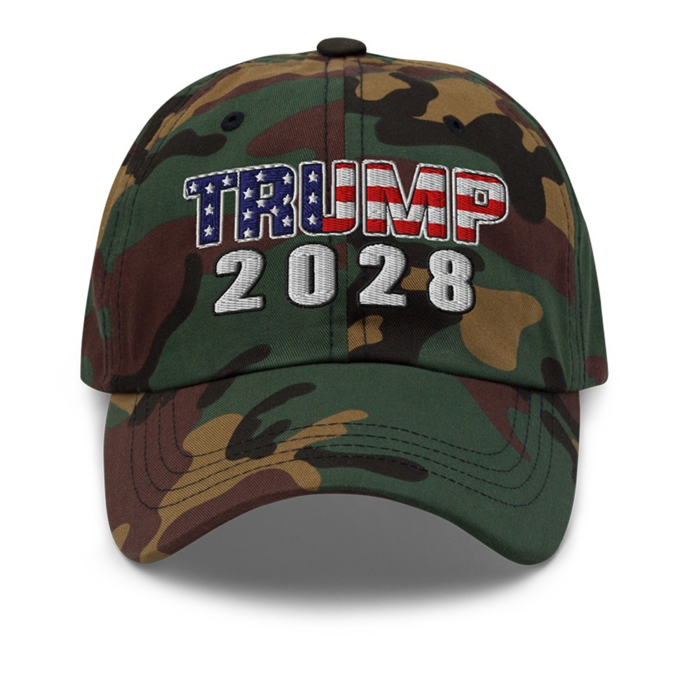 TRUMP 2028 Hat MAGA Unisex Golden Age American flag DJT embroidered ...