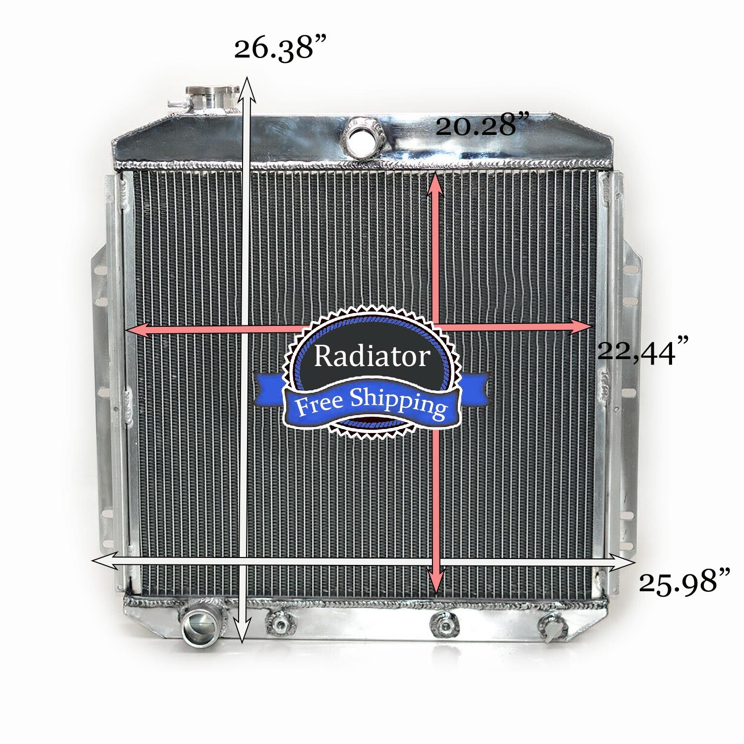 Aluminum Radiator For 53-56 Ford F100 F250 F350 Pickup Truck V8 1953 ...