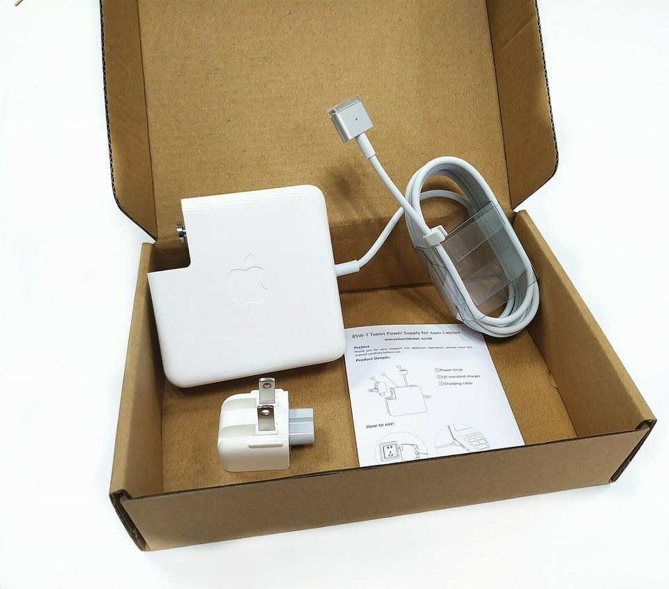 Genuine OEM 85W MagSafe 2 T-tip Adapter Charger For MacBook Pro Retina ...