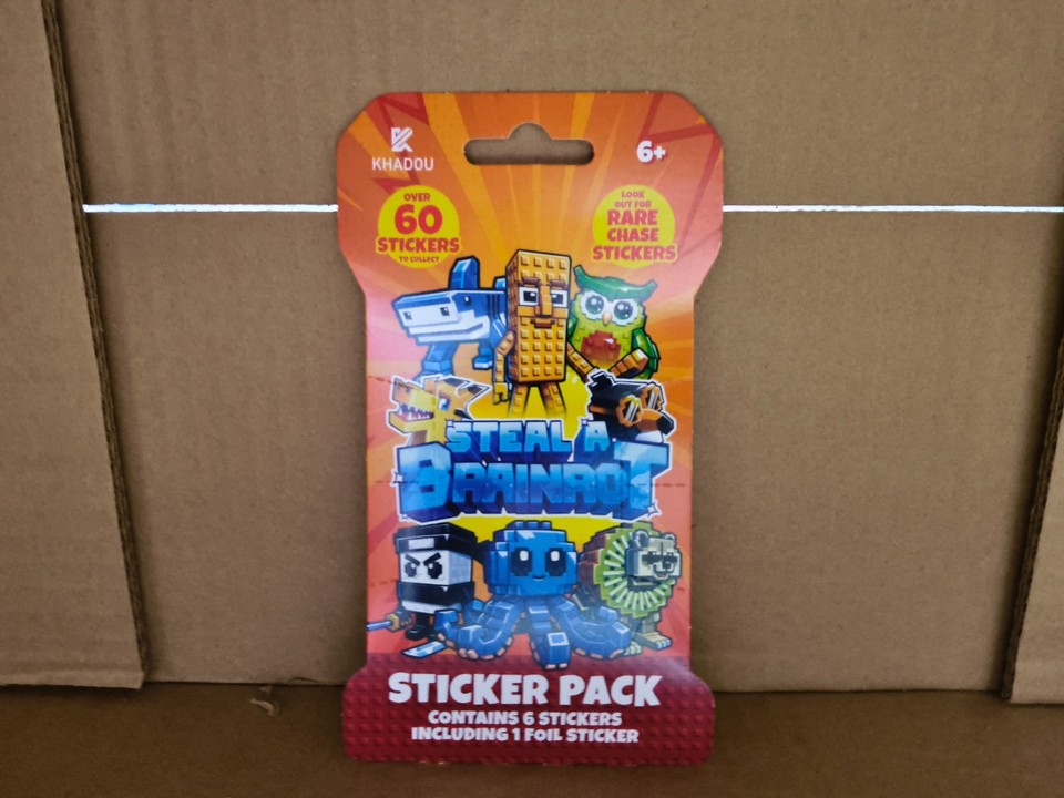 KHADOU 4 PACK STEAL A BRAINROT STICKER PACK 6 STICKERS INCLUDE 1 FOIL ...