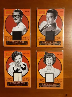 2014 Panini relics - Buddy Holly, Lon Chaney Jr, Patsy Cline, Jackie ...