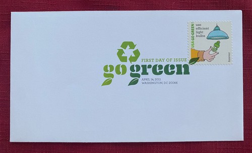 JOHN'S DEALS - 2011 US FDC SC #4524n GO GREEN LIGHT BULBS - COLOR USPS ...