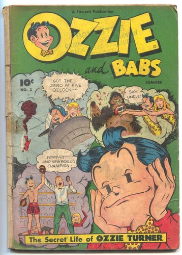 Ozzie and Babs #3 1948 - Fawcett -G - Comic Book | eBay