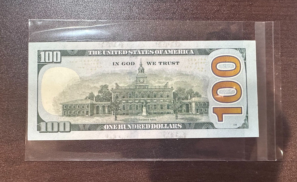 $100 Hundred Dollar Bill Note 2017A Rare Binary Binumeral Serial ...