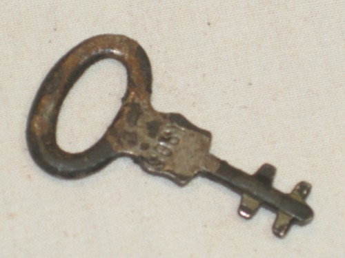 antique SOSY warded key lock hardware solid skeleton ref. C16 | eBay