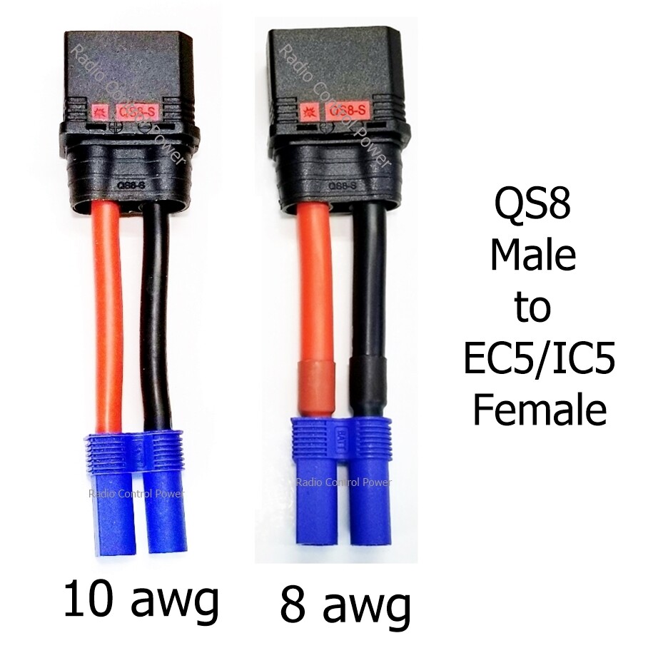 RCP-QS8 to EC5/IC5 (1) Single Adapter 8 awg or 10 awg Wire Length ...