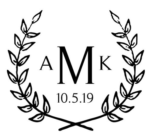 Wedding Emboser - Custom Wedding Monogram Date Round Shiny EZ seal ...