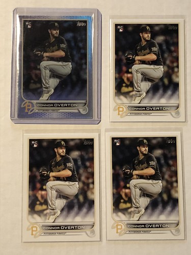 2022 Topps Series 2 Connor Overton Rookie Lot x1 Rainbow Foil x3 Base ...