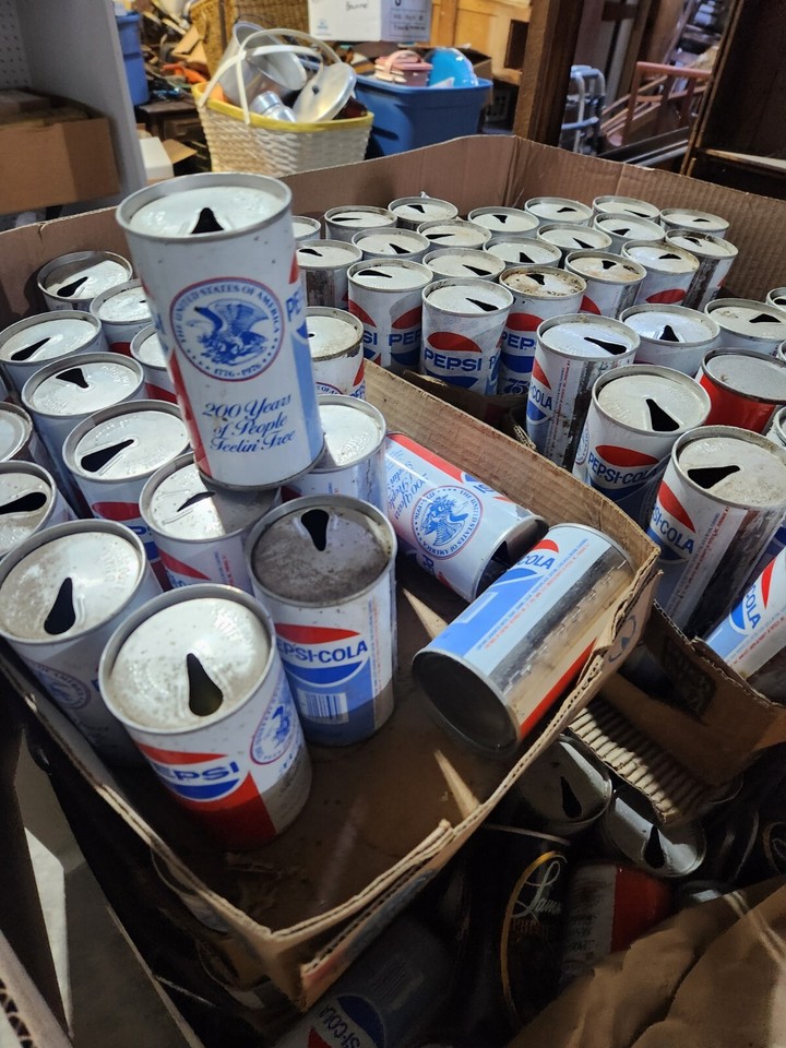 Lot Of 70 Empty Vintage Pepsi Cans. Bicentennial Cans | eBay