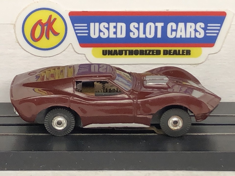 Aurora Thunderjet T Jet Mako Shark, #1380 RARE BROWN HO Slot Car and ...