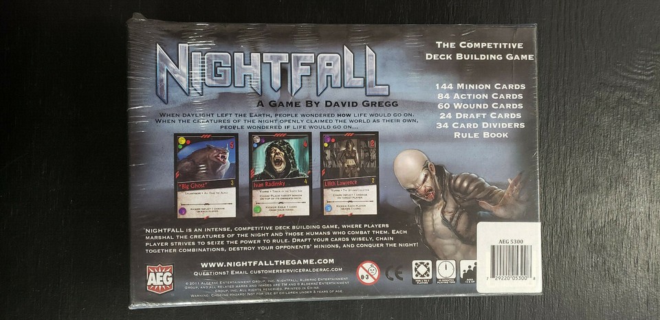 Nightfall Deck-Building Card Game Base & Martial Law Expansion Brand ...