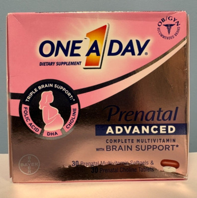 One A Day Women's Prenatal Advanced Complete Multi 30/30 Softgels EXP ...