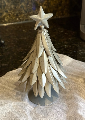 NEW 7.25" Pottery Barn Galvanized Tree with Star | Small Metal ...