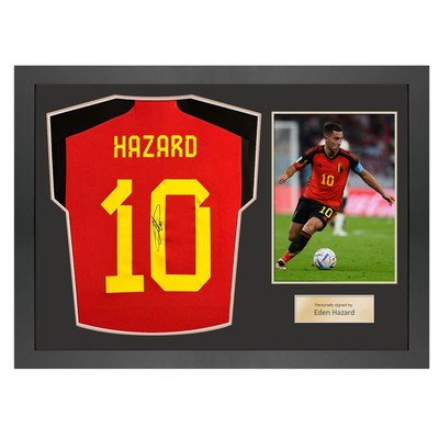 Belgien-Trikot signiert von Eden Hazard. Icon-Rahmen | eBay.de