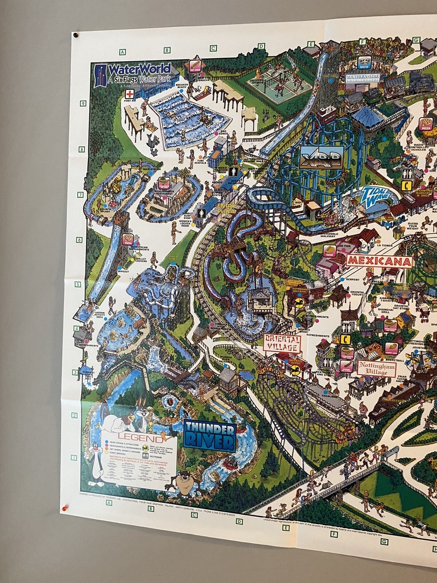 Astroworld Map A 1969 Souvenir Map Of The Astroworld Amusment Park.