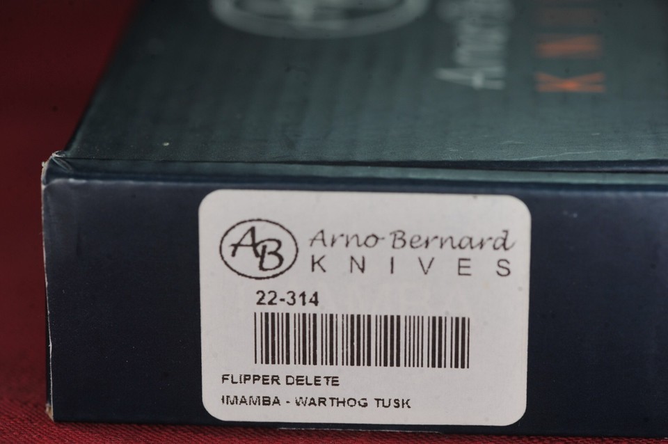 Arno Bernard IMamba 8201 Mirror RWL34 Blade Titanium w/Warthog Tusk ...