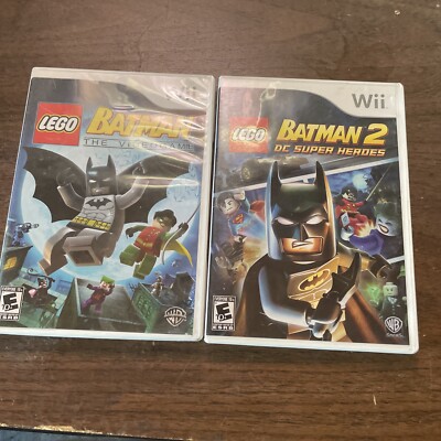LEGO Batman & LEGO Batman 2 Video Game Lot for Nintendo Wii | Complete ...