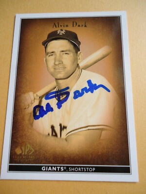 Alvin Dark - 2002 Upper Deck Autographed Baseball card # 2 - N.Y ...